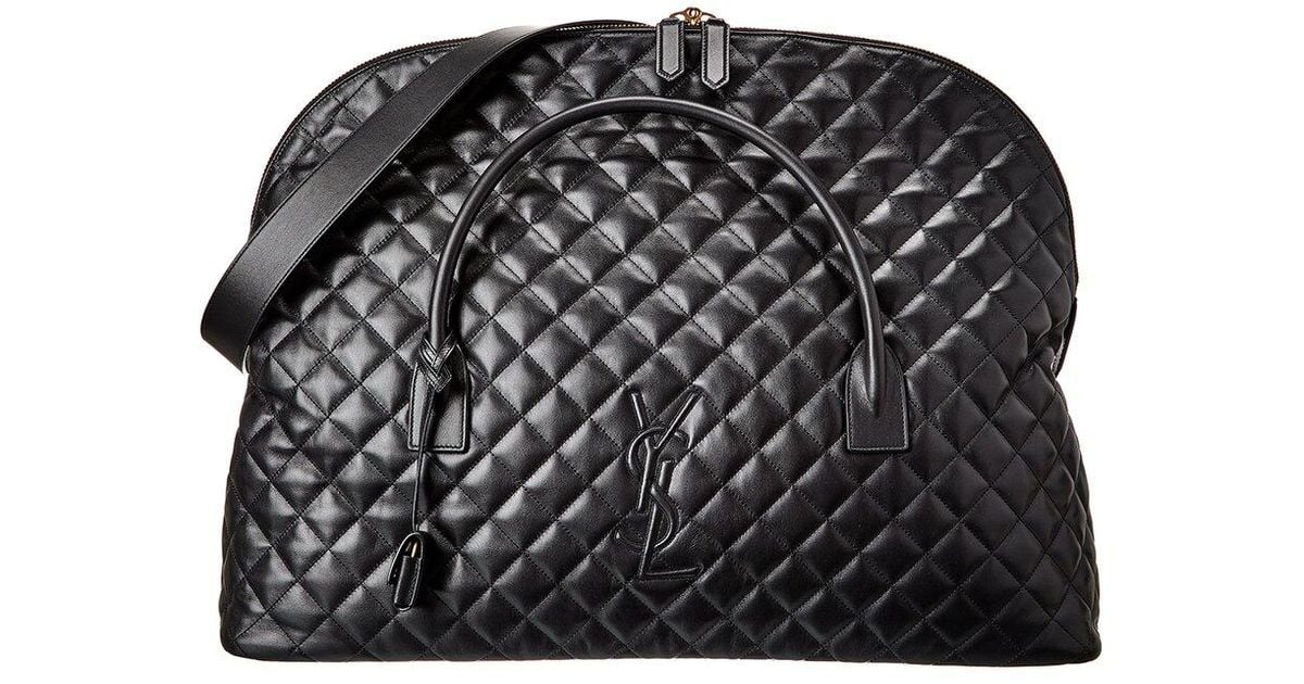 Saint Laurent Es Giant Quilted Leather Travel Bag in Black | Lyst UK