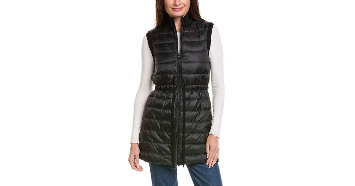 Bogner Arina Down Long Vest in Black | Lyst