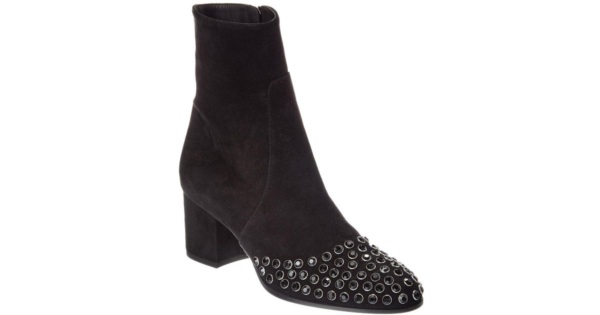 Alaïa Alaïa Suede Boot in Black | Lyst UK