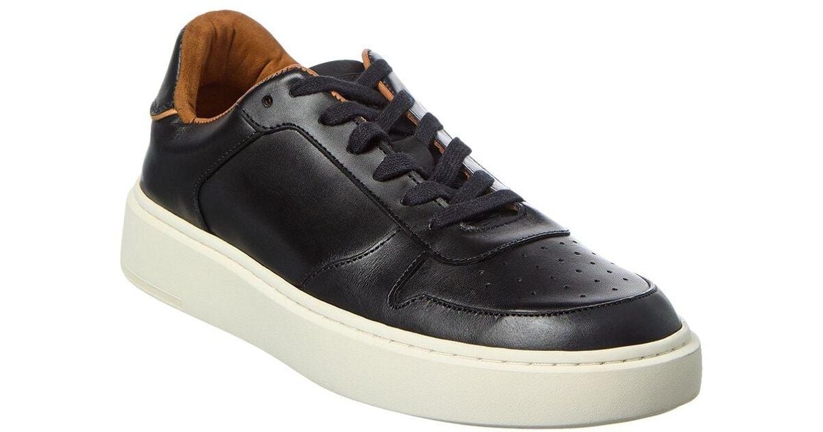 Allen Edmonds Owen Leather Sneaker in Black for Men | Lyst