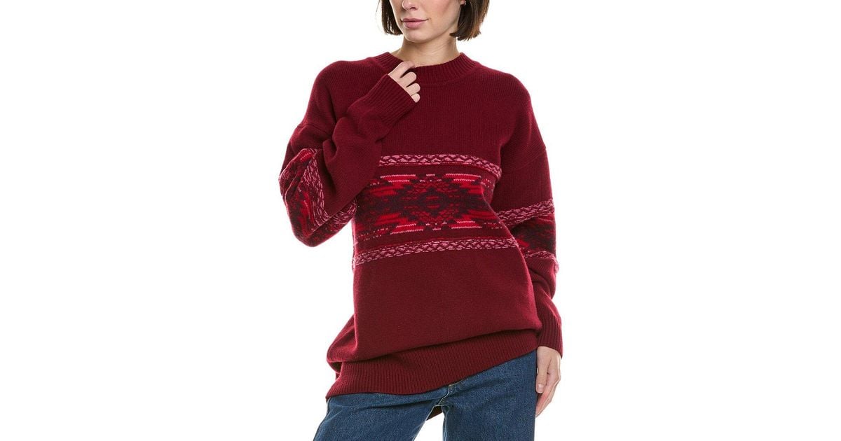 Isabel Marant Isabel Marant Etoile Fairisle Wool-Blend Sweater in Red ...