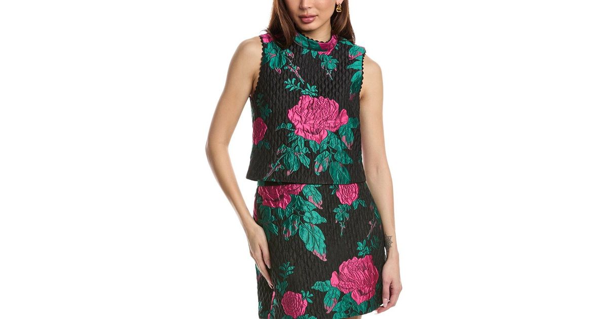 FLORA BEA NYC Tricia Cropped Top in Green | Lyst