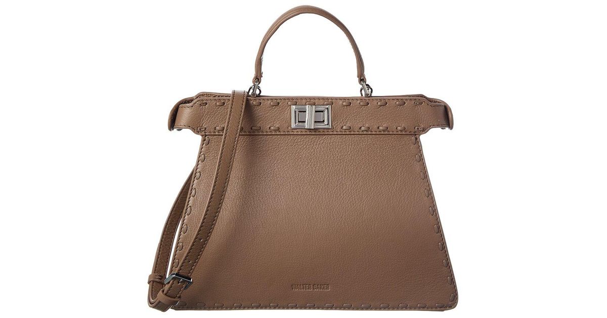 Walter Baker Reed Leather Satchel in Brown | Lyst