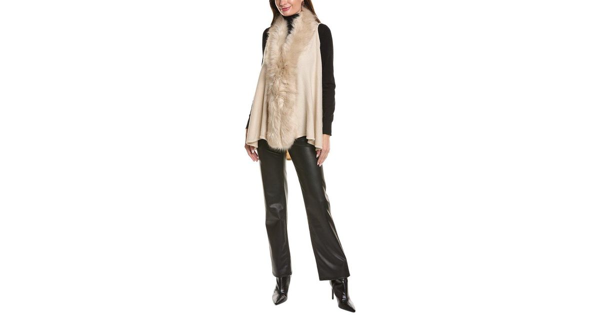 Surell Draped Vest in Natural | Lyst UK