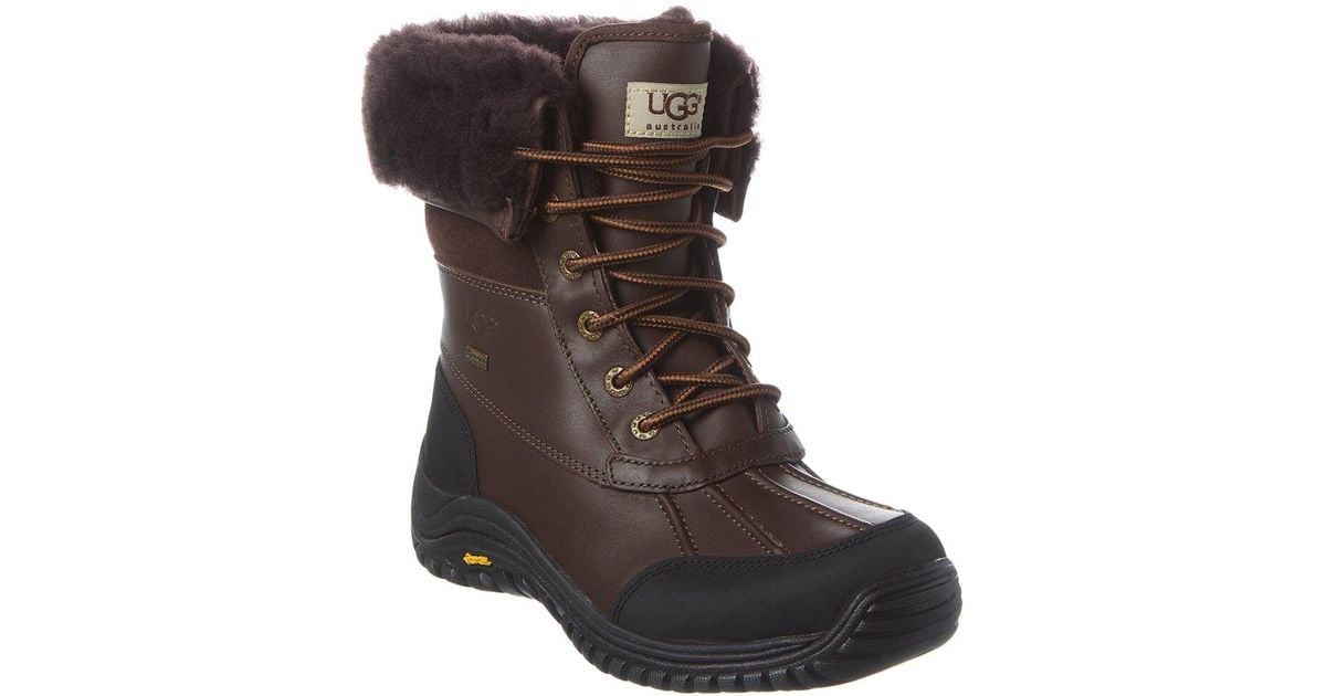 UGG Adirondack Ii Leather & Shearling Boot in Brown | Lyst UK