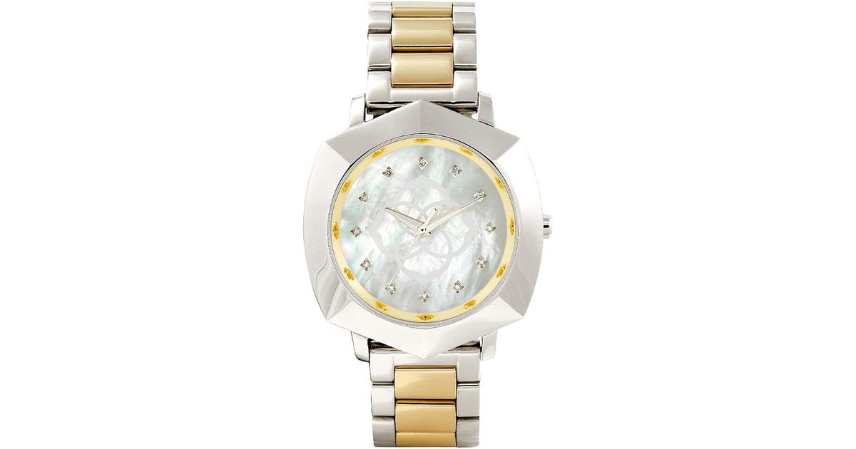 Kendra Scott Dira 38mm Diamond Watch in Metallic | Lyst