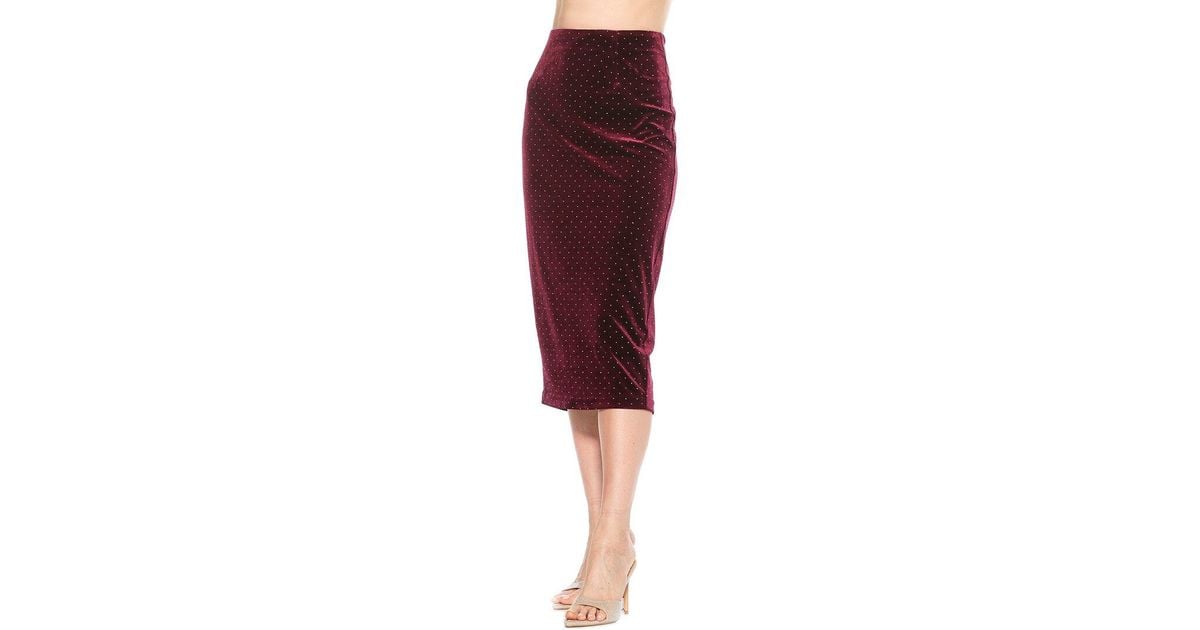 Alexia Admor Jayden Pencil Skirt in Red | Lyst