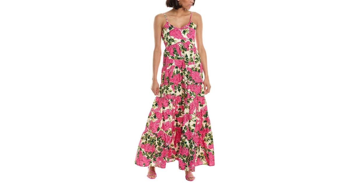 FLORA BEA NYC Davie Maxi Dress in Red | Lyst