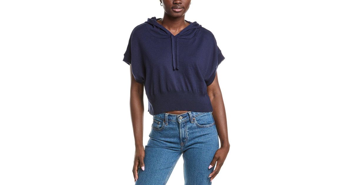 ANNA KAY Lesaki Cashmere-Blend Hoodie in Blue | Lyst UK