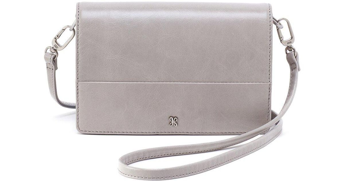 Hobo International Jill Leather Crossbody in Gray | Lyst