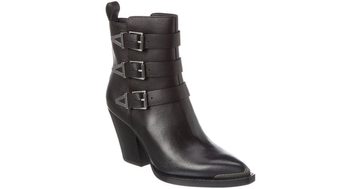 Ash Edwin S Leather Boot in Black | Lyst