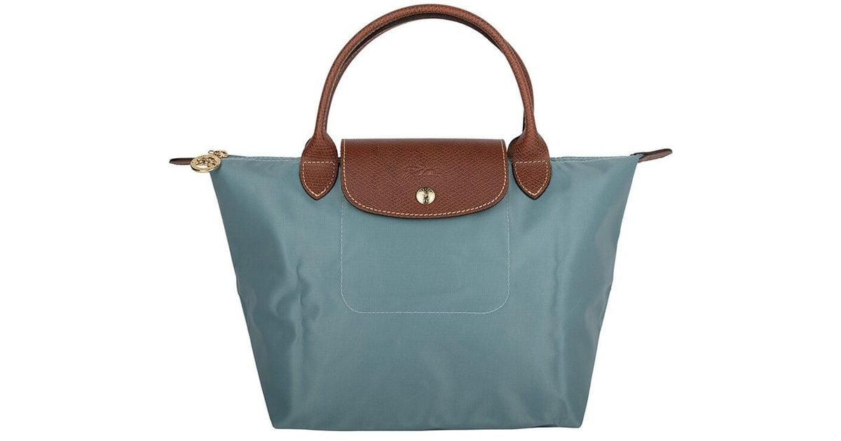 Longchamp Le Pliage Small Nylon Bag in Blue | Lyst UK