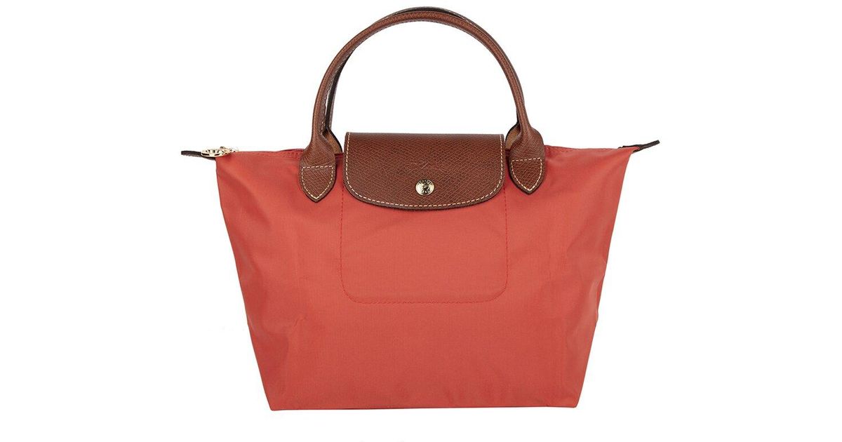 Longchamp Le Pliage Small Nylon Bag in Red | Lyst