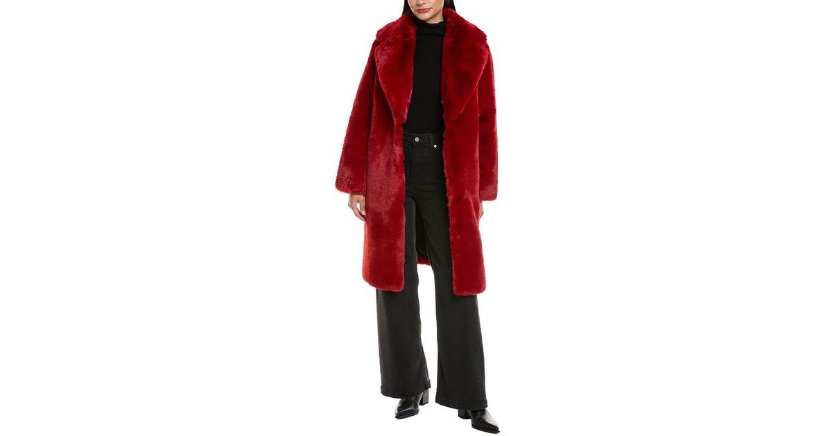 Apparis Steffi Coat in Red | Lyst