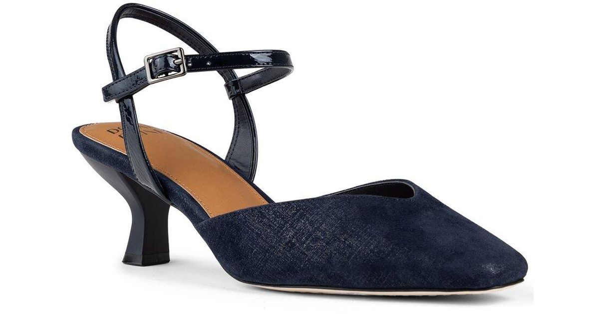 Donald J Pliner Cion Leather Pump in Blue | Lyst
