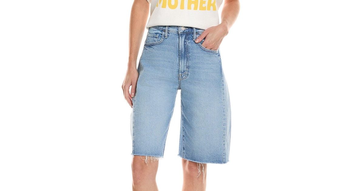 Mother The Half-pipe Bermuda Denim Short in Blue | Lyst UK