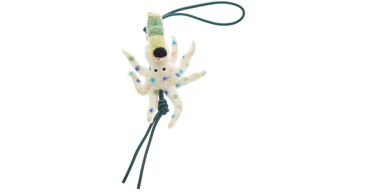Loewe Octopus Felt & Leather Charm | Lyst
