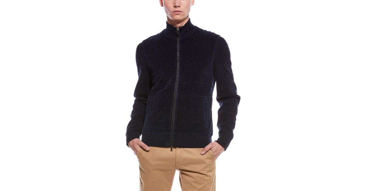 Bogner Tolga Quilted Velour Jacket in Blue for Men | Lyst UK