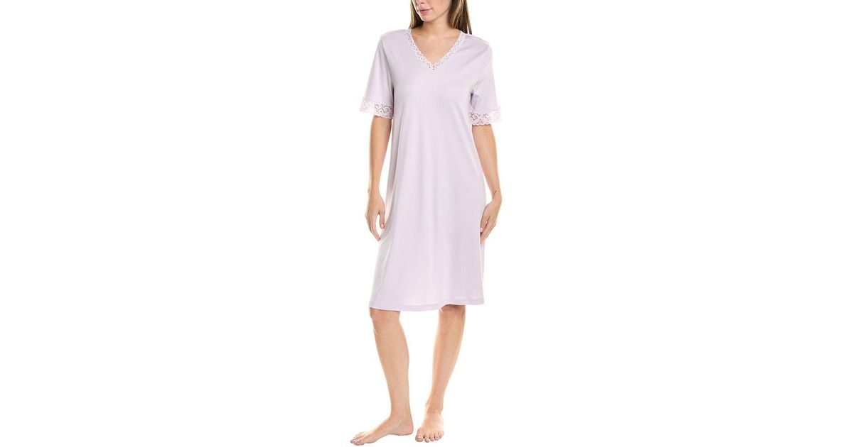Hanro Moments Nightgown in Pink | Lyst
