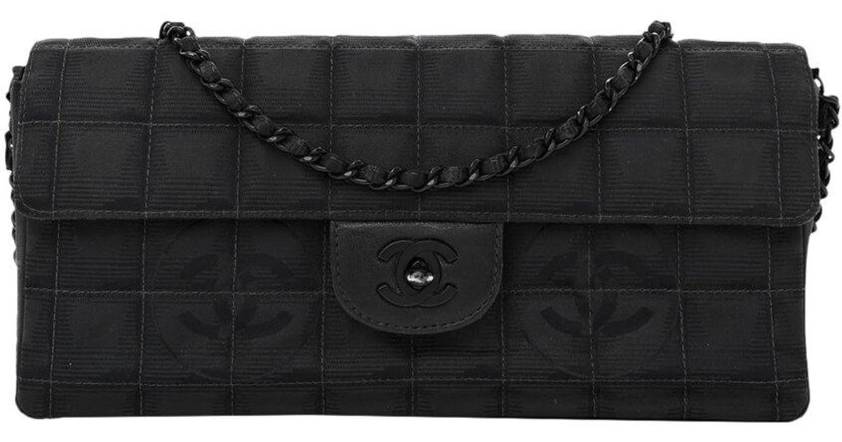 CHANEL Nylon East West Chocolate Bar Flap Bag (Authentic Pre-Loved) in ...