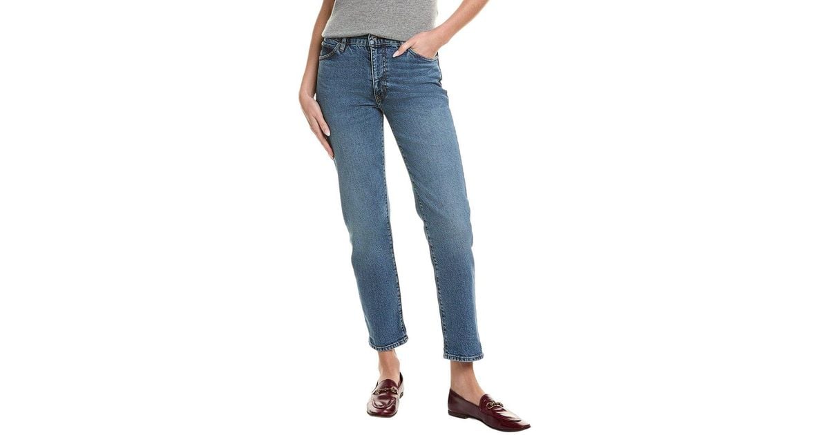 FRAME Frame The Borrowed Famous Straight Leg Jean in Blue | Lyst UK