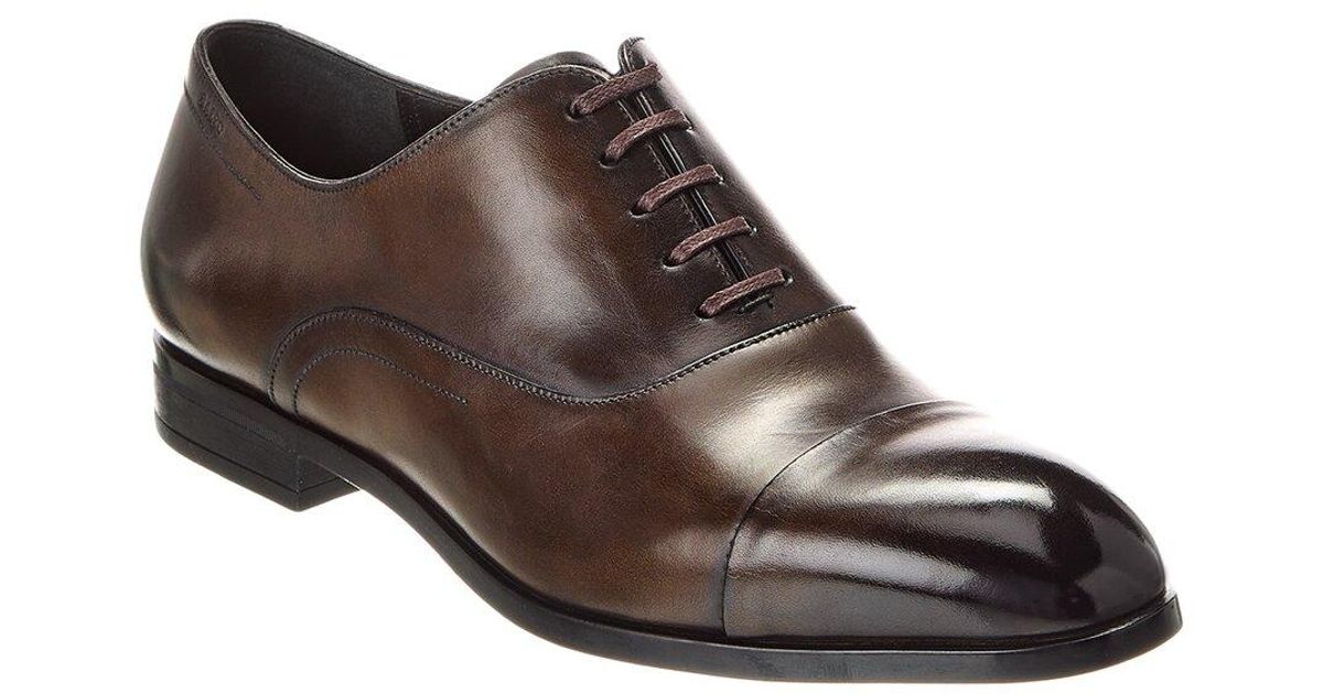 Bally Lizzar Leather Oxford in Brown for Men | Lyst