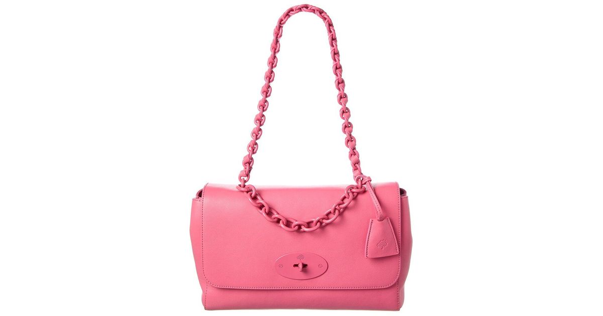 Mulberry Lily Micro Leather Shoulder Bag in Pink | Lyst