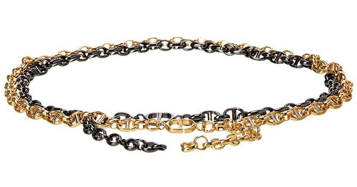 Dior Logo Metal Belts in White | Lyst