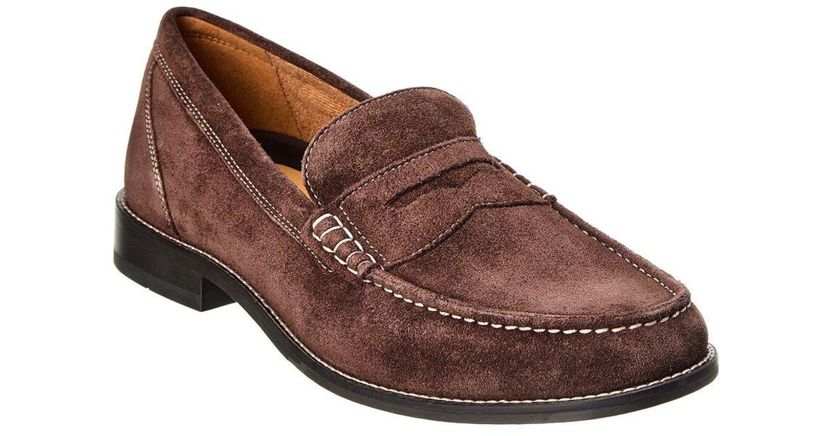 Cole Haan Grand Casual Suede Loafer in Brown for Men | Lyst