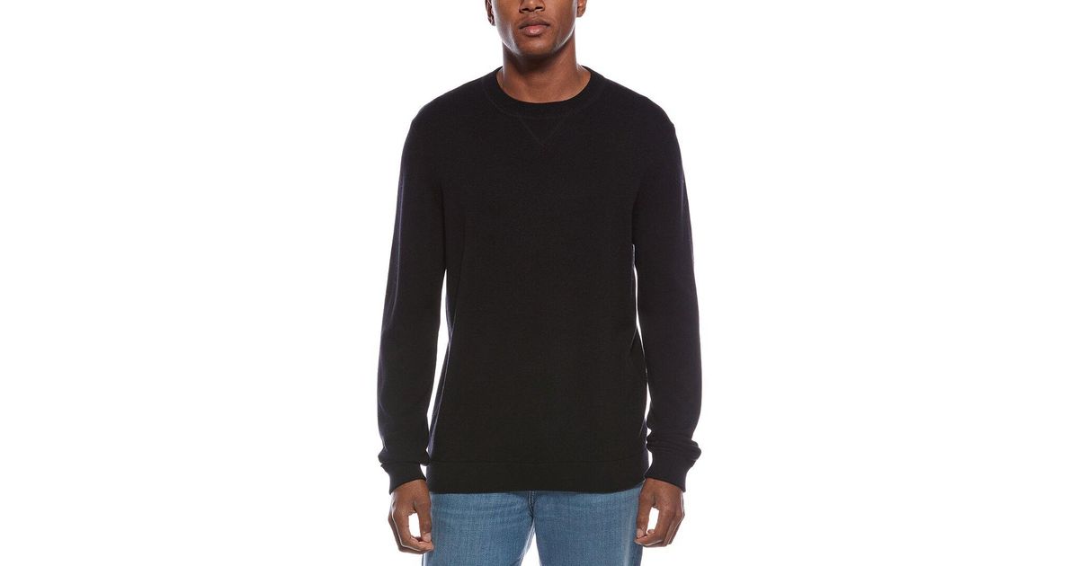 Kier + J Wool-Blend Crewneck Sweatshirt in Black for Men | Lyst UK