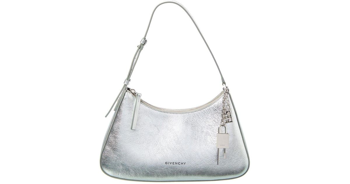 Givenchy Lucky Lock Small Leather Hobo Bag in Gray | Lyst