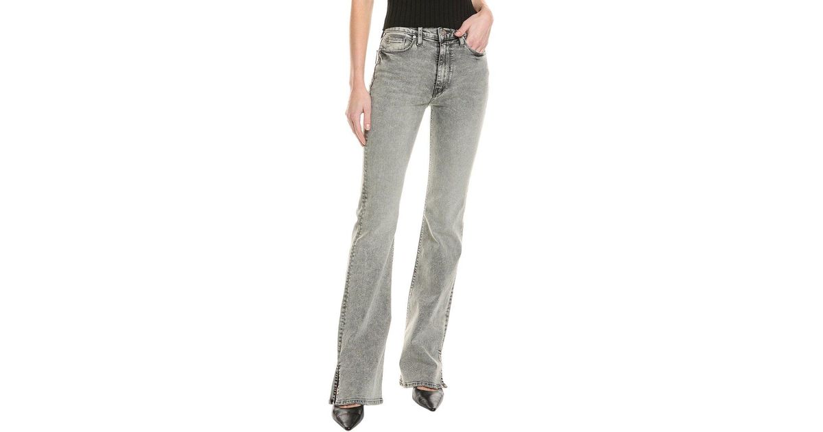 Hudson Jeans Barbara High-Rise Shark Bootcut Jean in Gray | Lyst