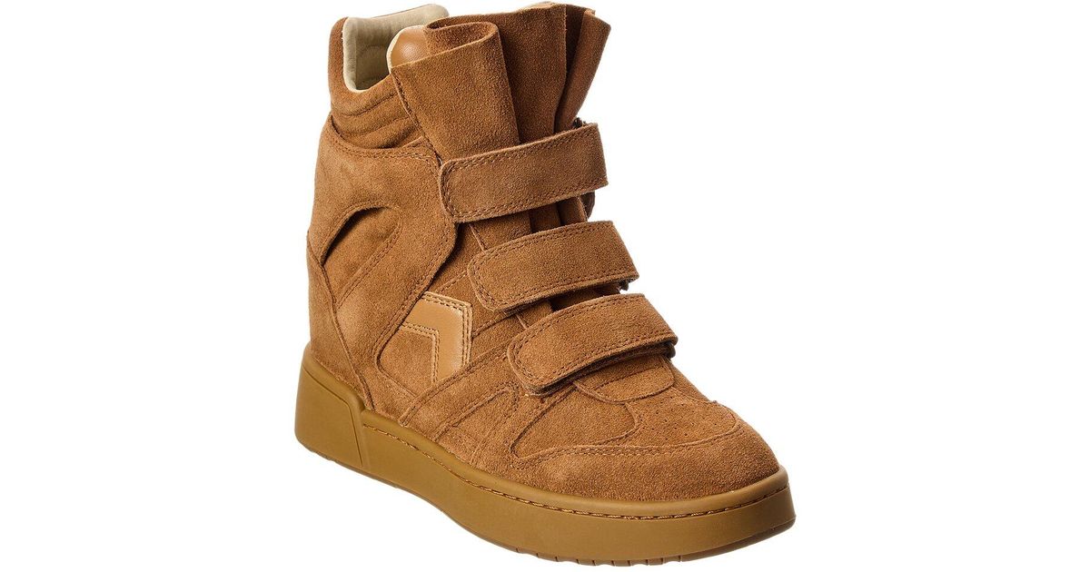 Isabel Marant Im3 Suede Wedge Sneaker in Brown | Lyst