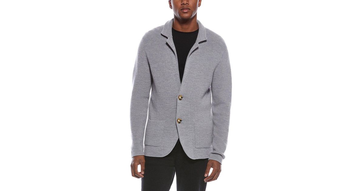 Kier + J Waffle Stitch Wool Blazer in Grey for Men | Lyst UK