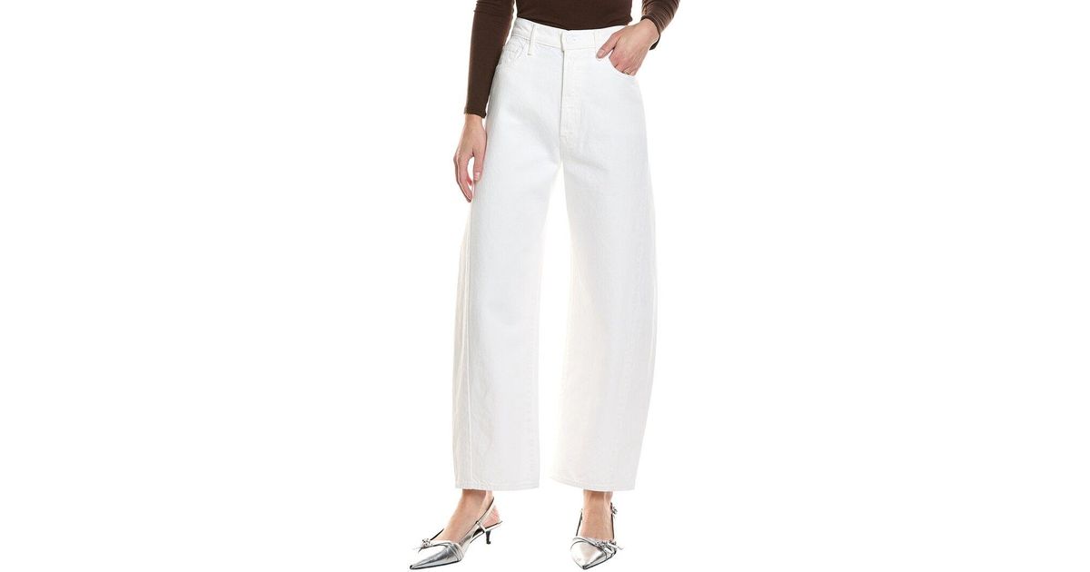 Mother The Full-pipe Ankle Picket Fence Jean in White | Lyst UK