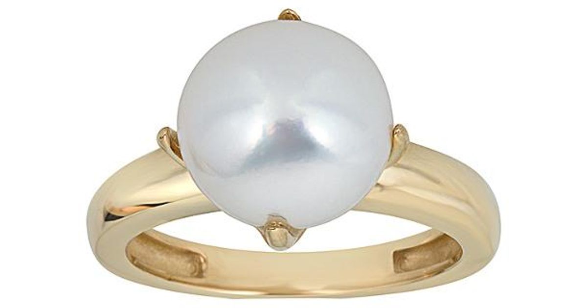Belpearl 14k 9mm Freshwater Pearl Ring in Metallic - Lyst