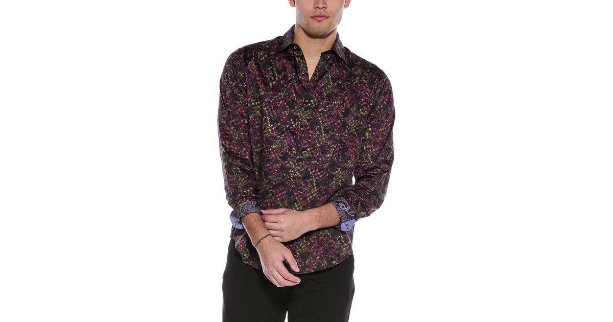 Robert Graham Cameron Classic Fit Woven Shirt in Red for Men | Lyst UK