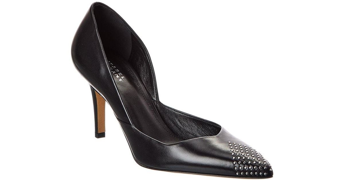 Isabel Marant Purcy Leather Pump in Black | Lyst UK