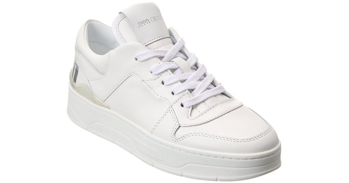 Jimmy Choo Florent/f Leather Sneaker in White | Lyst