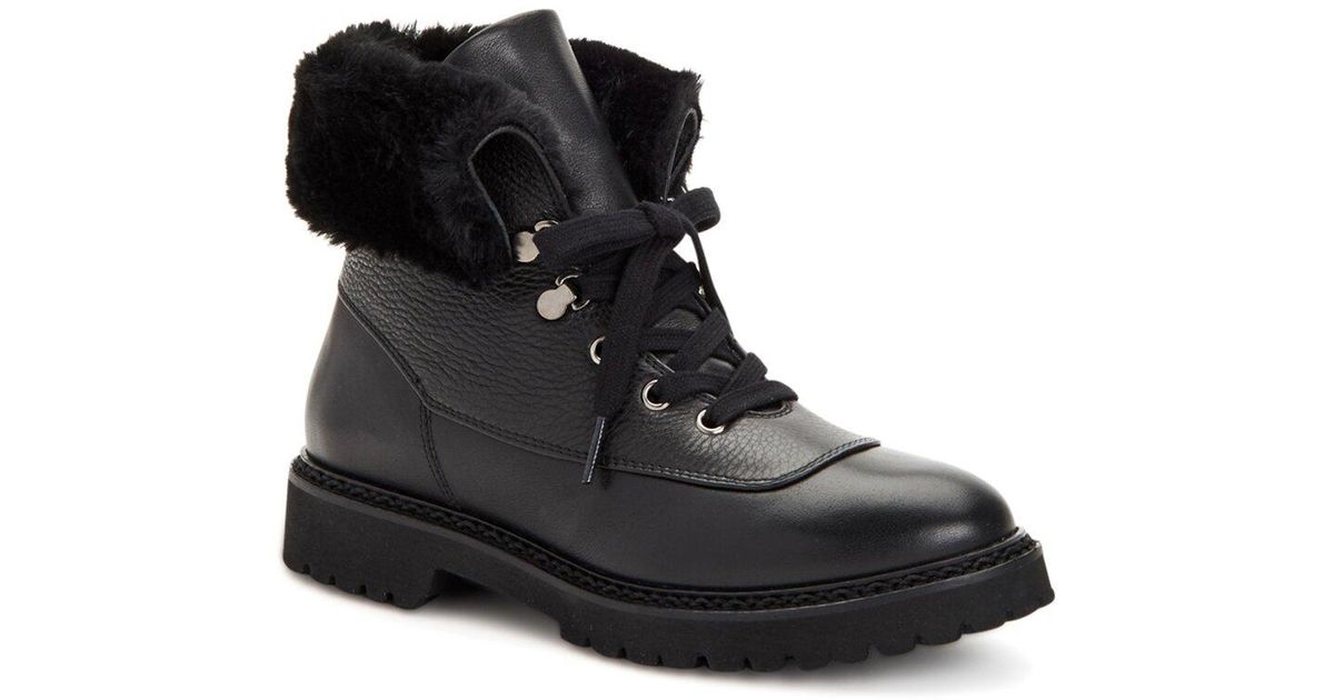 Aquatalia Marly Weatherproof Leather Boot in Black | Lyst UK