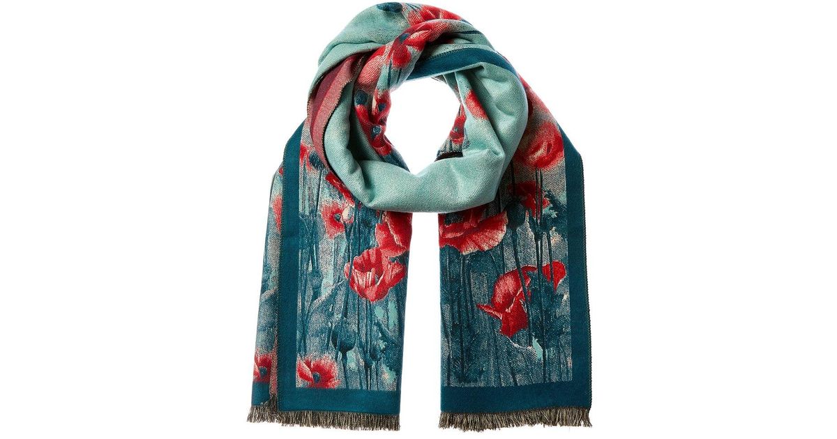 Saachi Paisley Reversible Ruana in Blue | Lyst