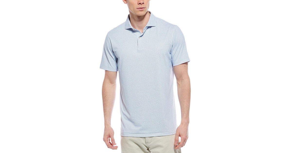 Peter Millar Palermo Performance Jersey Polo Shirt in Blue for Men | Lyst