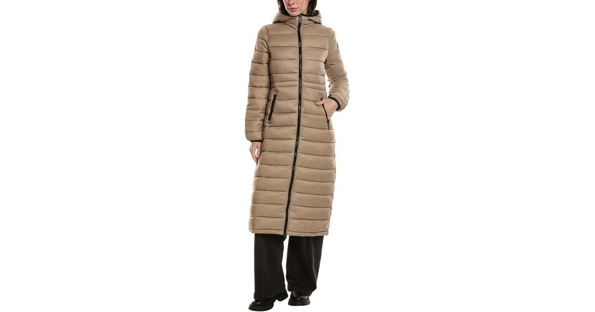 Noize Maxi Puffer Jacket in Natural | Lyst UK