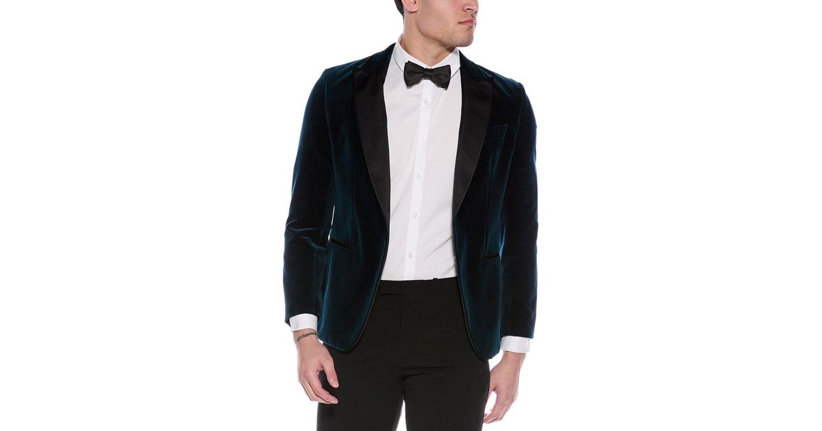 BOSS Slim Fit Velvet Suit Jacket in Black for Men | Lyst