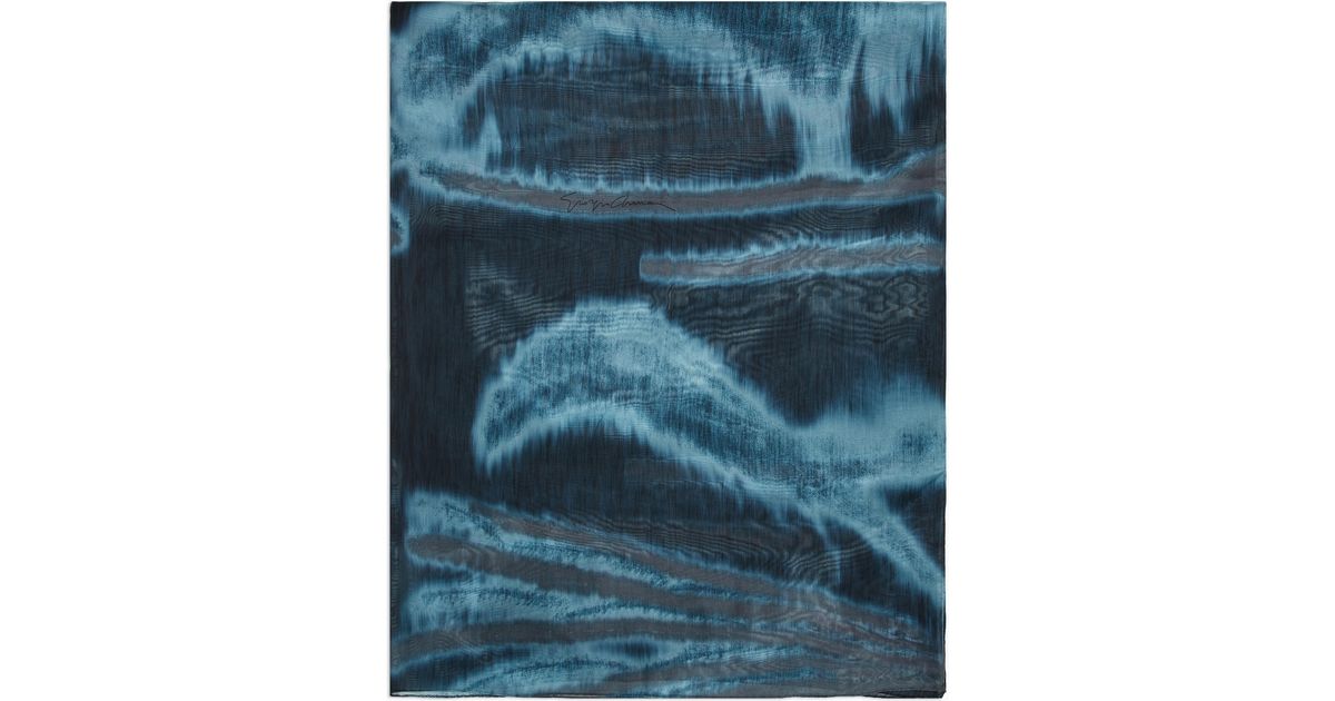Giorgio Armani Gradient Silk Stole in Blue | Lyst UK