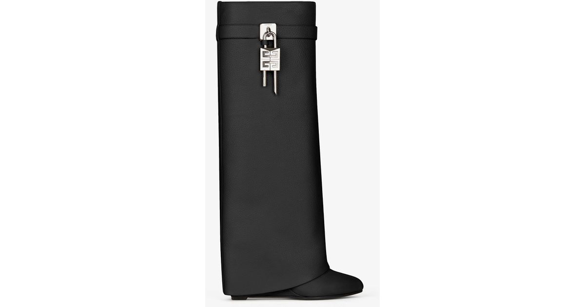 Givenchy Shark Lock Boots in Black | Lyst