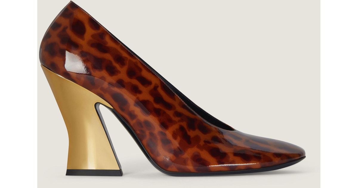 Givenchy Leather Sculptural Pumps 95 in Brown | Lyst