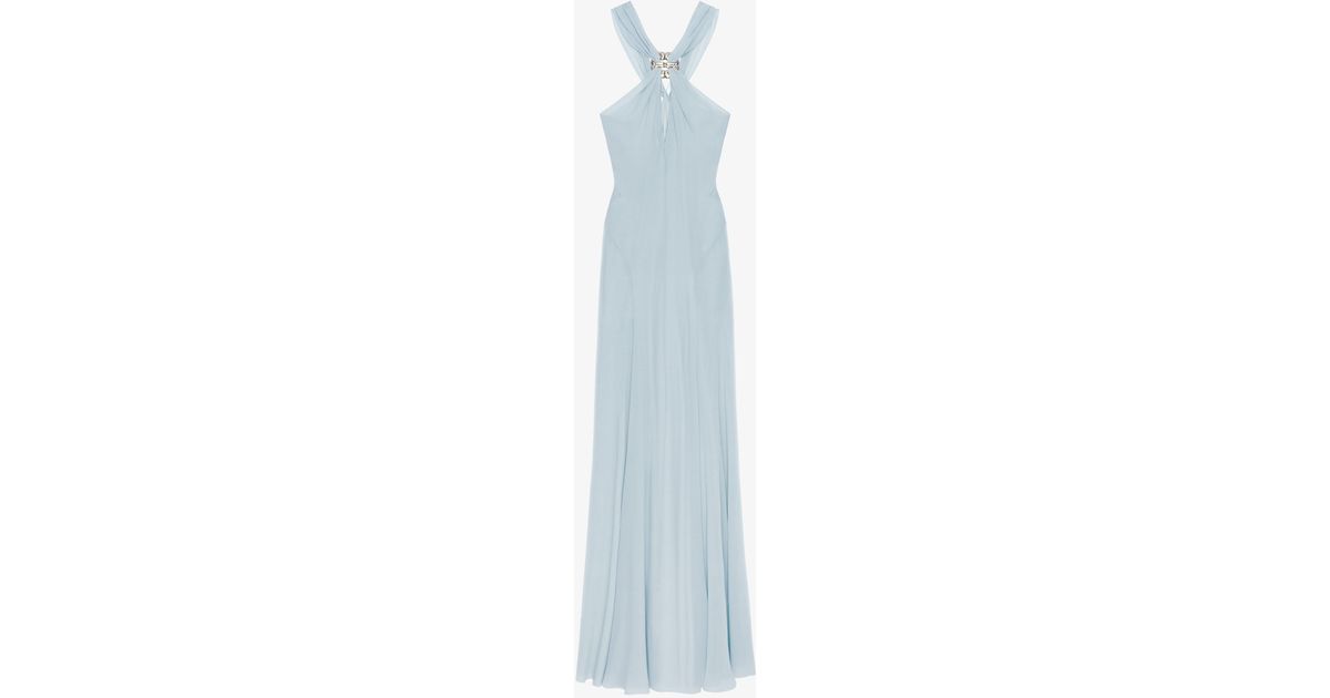 Givenchy Evening Dress In Silk With 4g Liquid Detail in Blue | Lyst