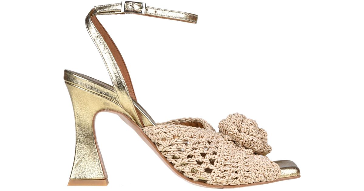 Ángel Alarcón Crochet Fabric Sandal in White | Lyst