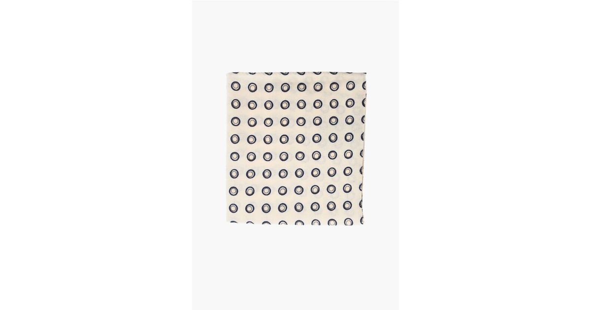 Corneliani Cc Collection Wool Patterned Pocket Square in White for Men ...